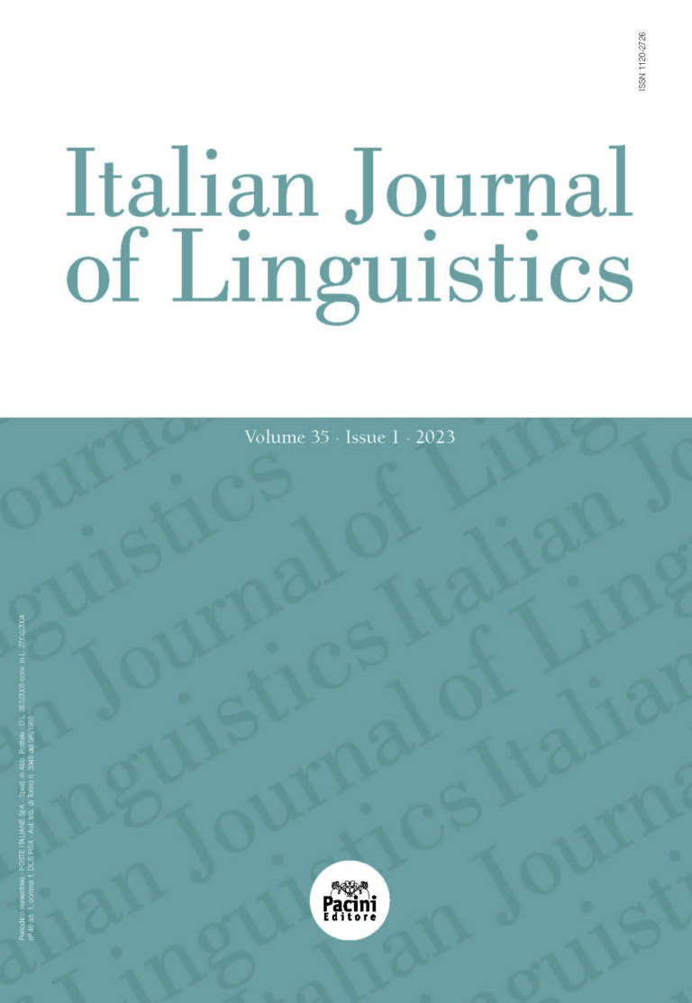 2023 - Italian Journal of Linguistics